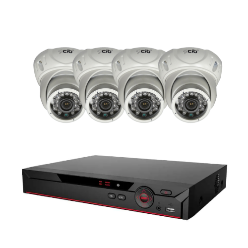 4CH DVR 4K Dome Camera Kit | IntekBox
